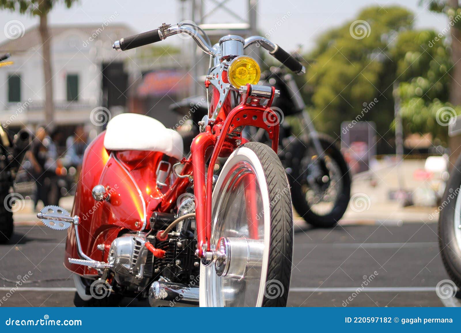 Custom motorcycle british stock photo. Image of custom - 220597182
