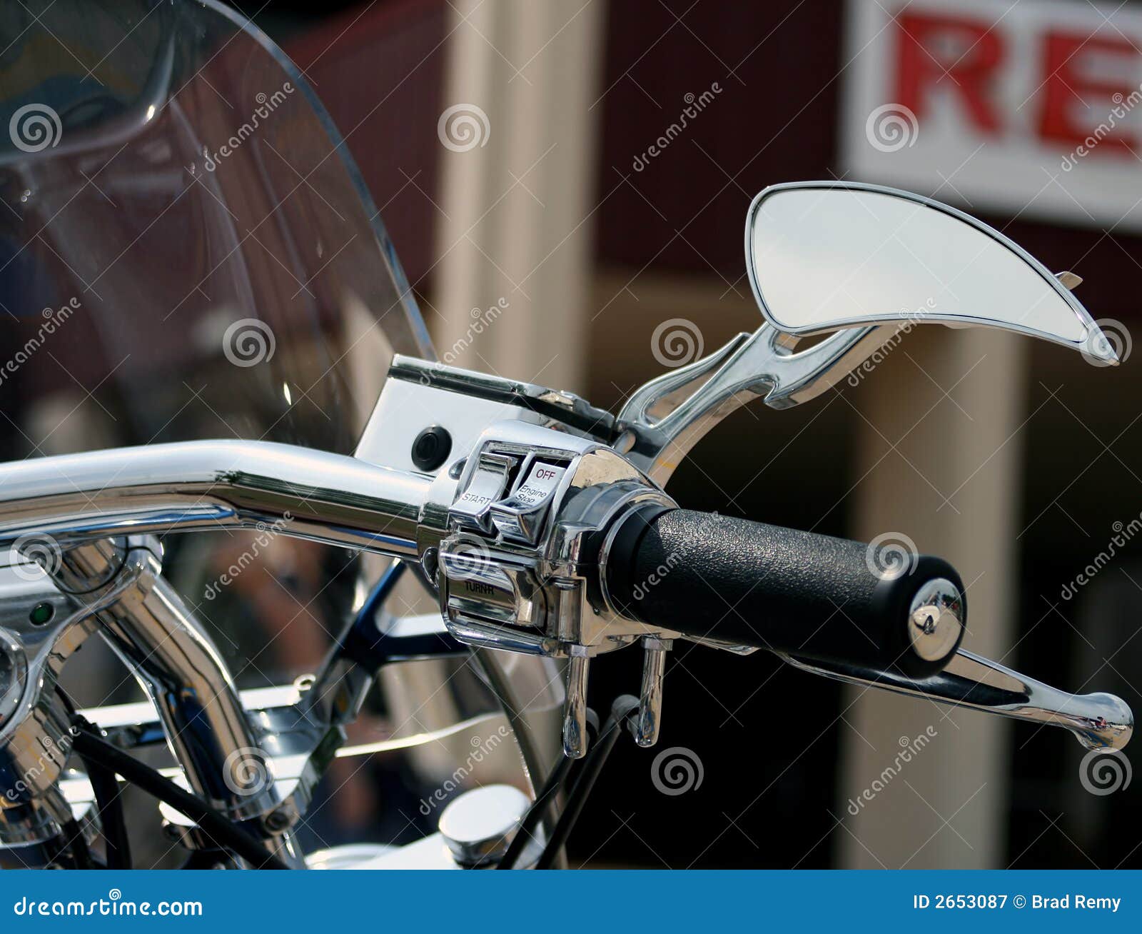 Custom motorcycle mirror stock image. Image of designed - 2653087