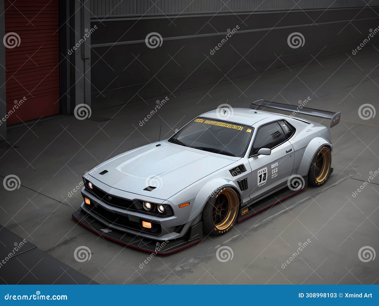 Custom Muscle Car for Racing Ai Generated Stock Illustration ...