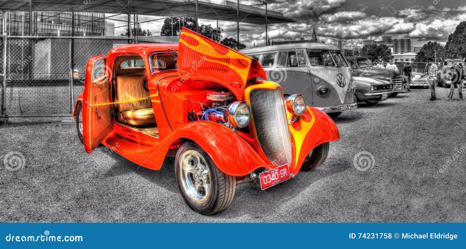 Custom painted hot rod editorial stock photo. Image of shine - 74231758