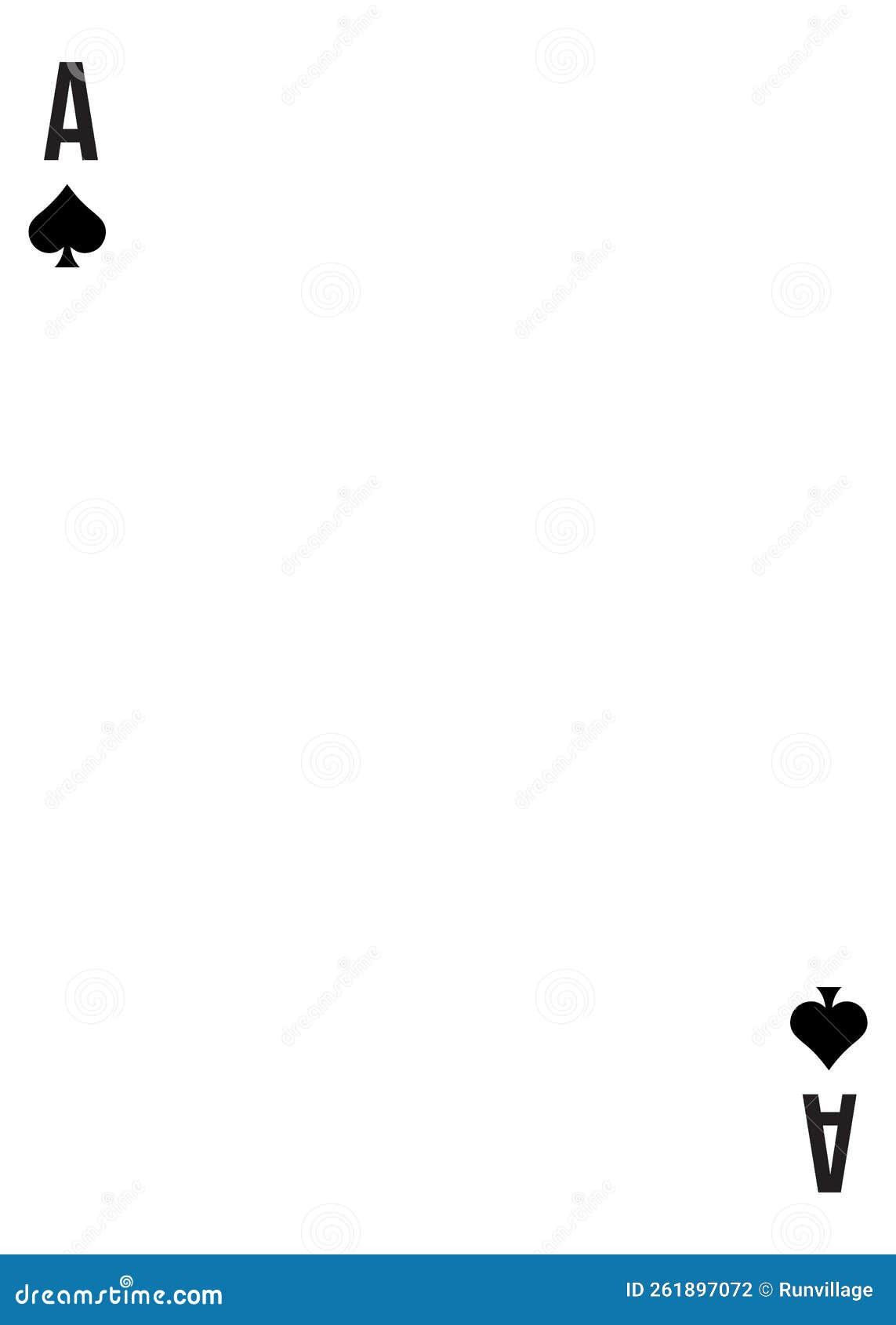 Custom of Playing Card Template for Any Design Stock Illustration ...