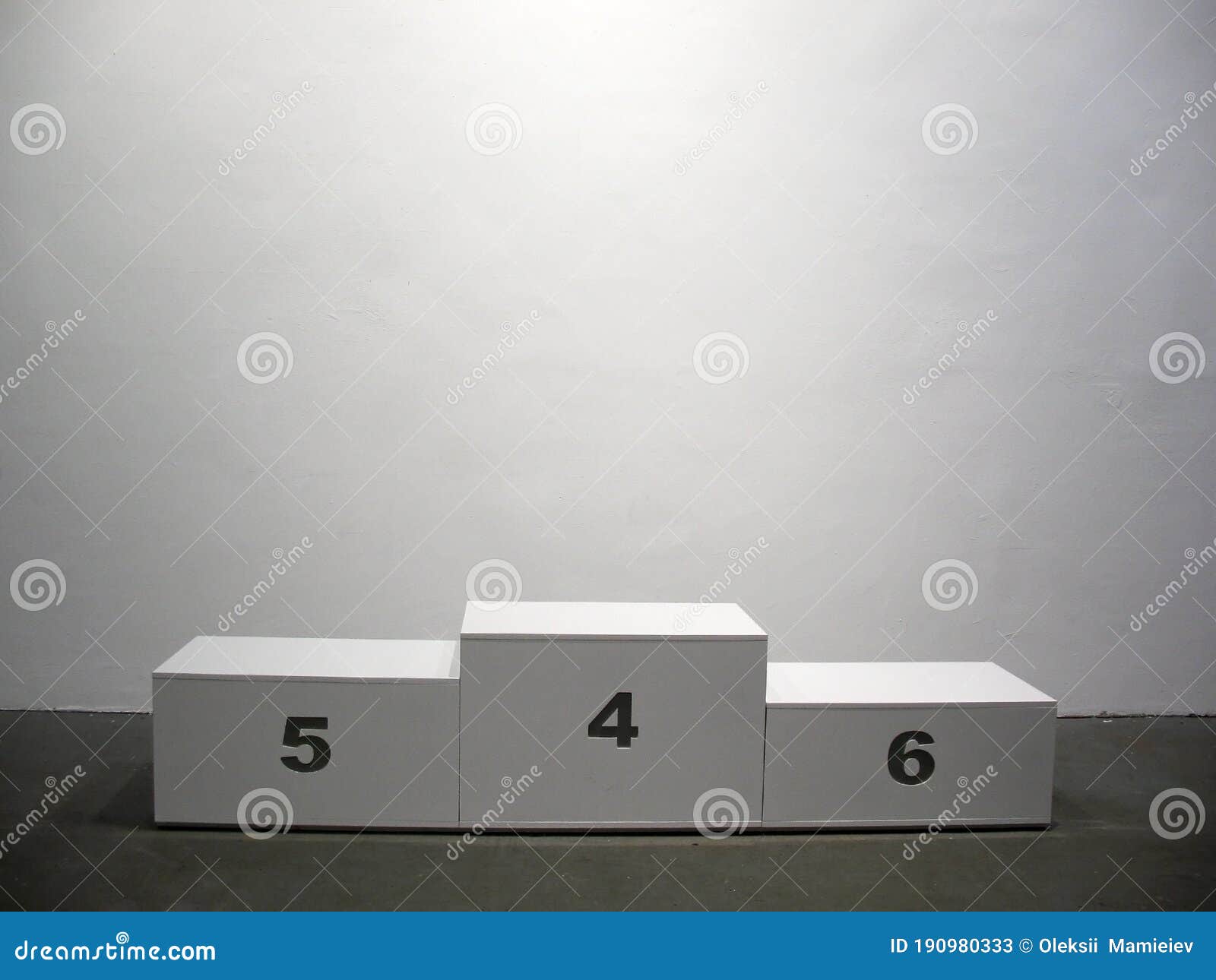 Custom Podium for the Fourth, Fifth and Sixth Places Stock Image ...