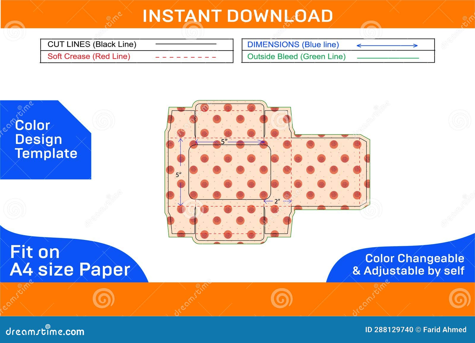 Custom Product Display Box Packaging Dieline Template and 3D Box Design ...