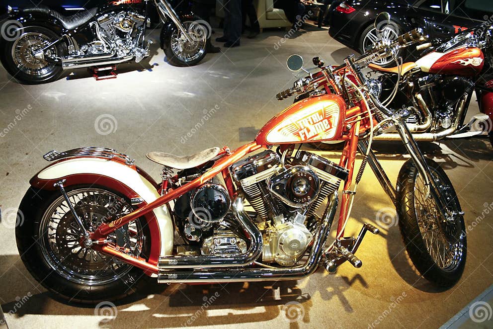 Custom red chopper editorial image. Image of exclusive - 20410430
