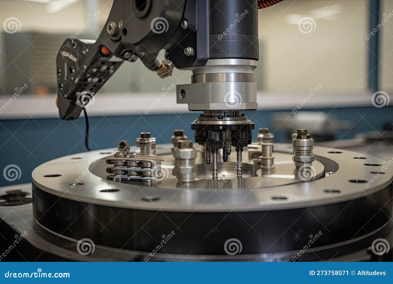 Custom Robotic End-effector with Tool, Preparing To Perform Precision ...