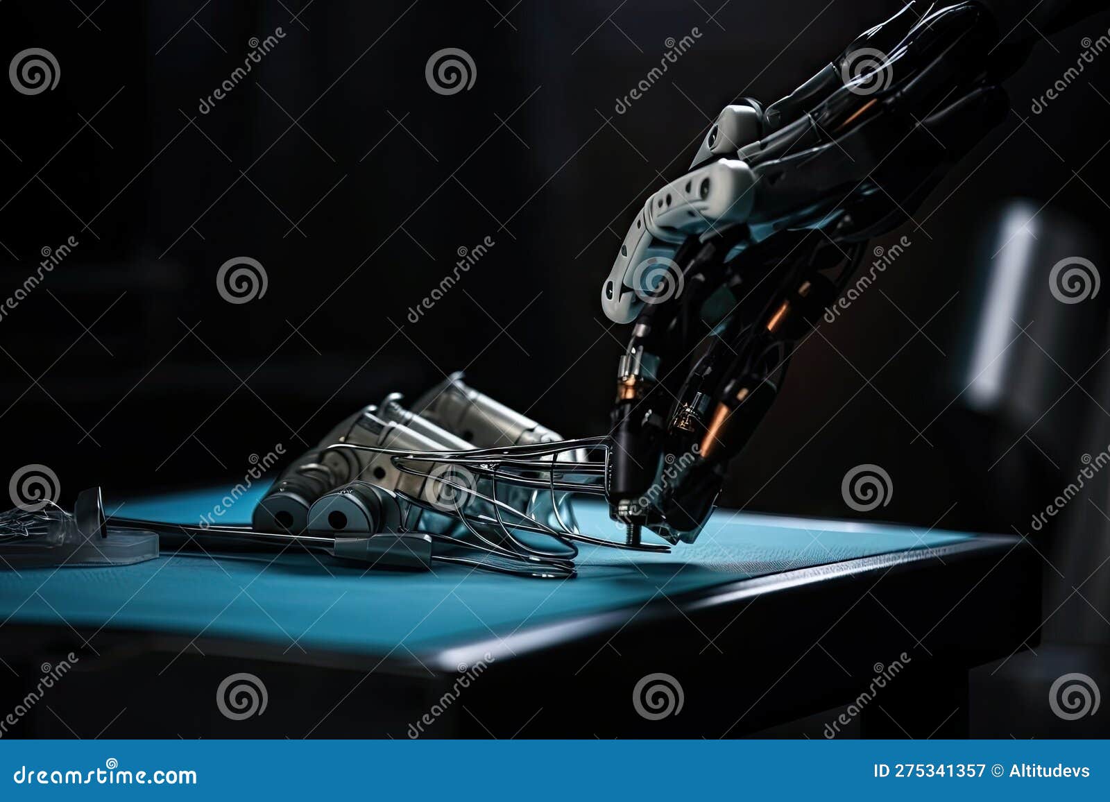 Custom Robotic Hand with Surgical Tool, Ready To Perform Delicate ...