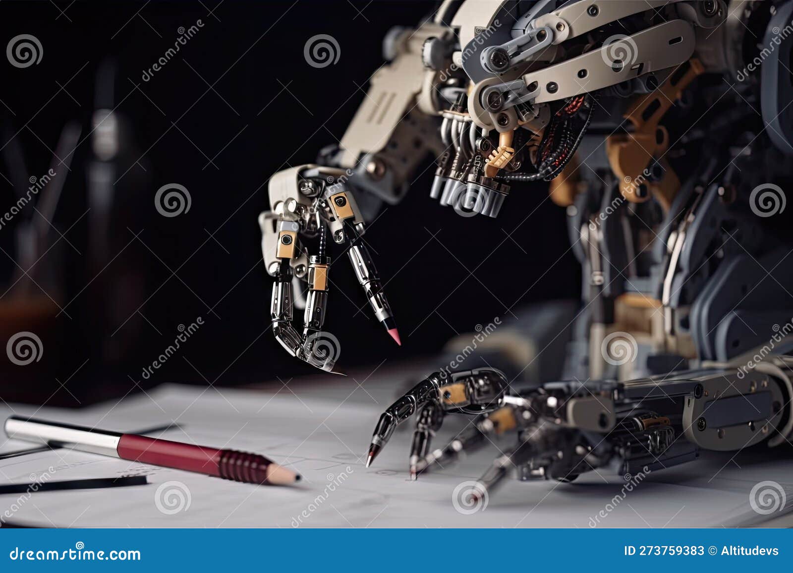Custom Robotic Hand Using Screwdriver To Repair Computer Stock ...