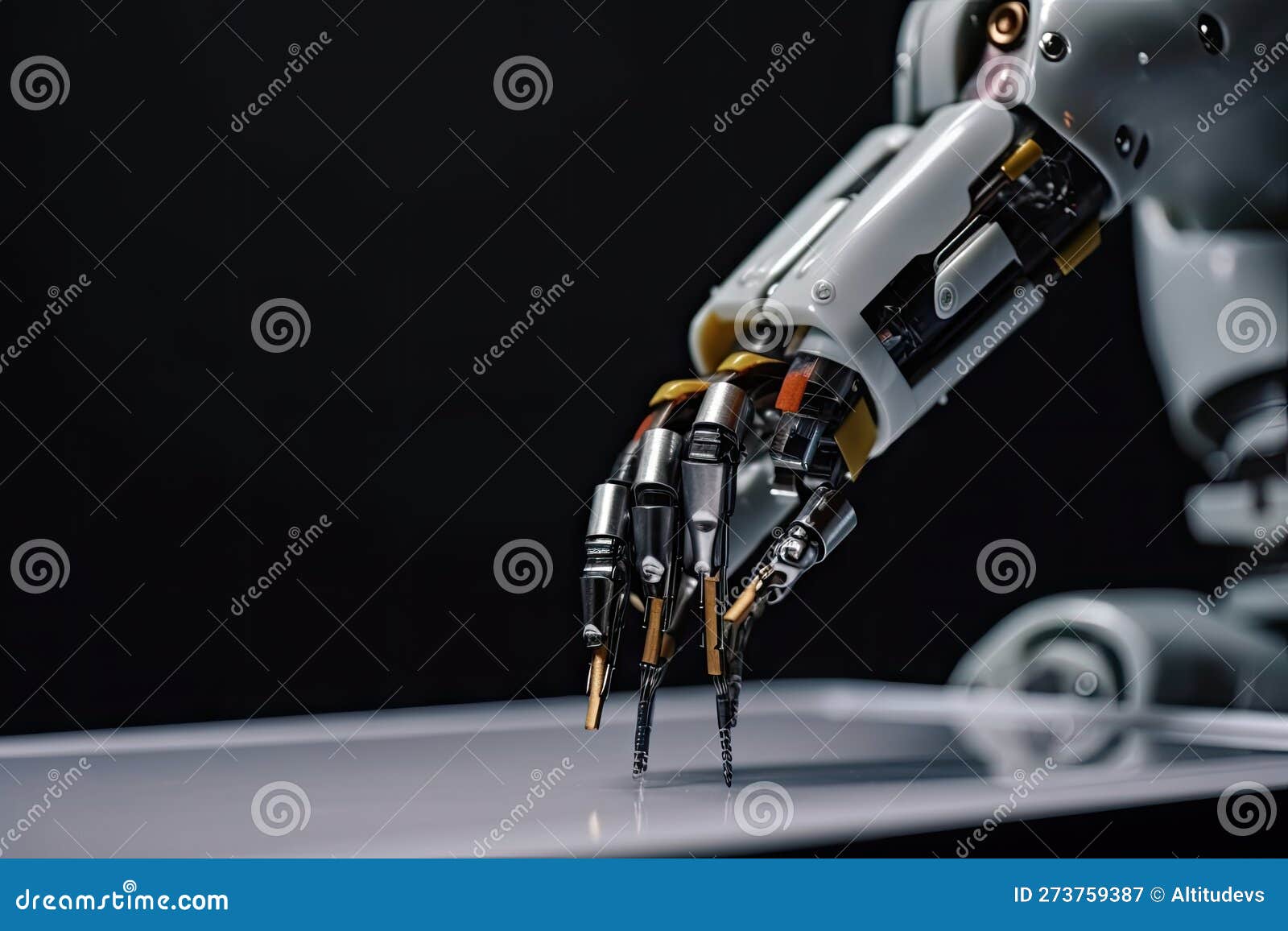 Custom Robotic Hand Using Screwdriver To Repair Computer Stock ...