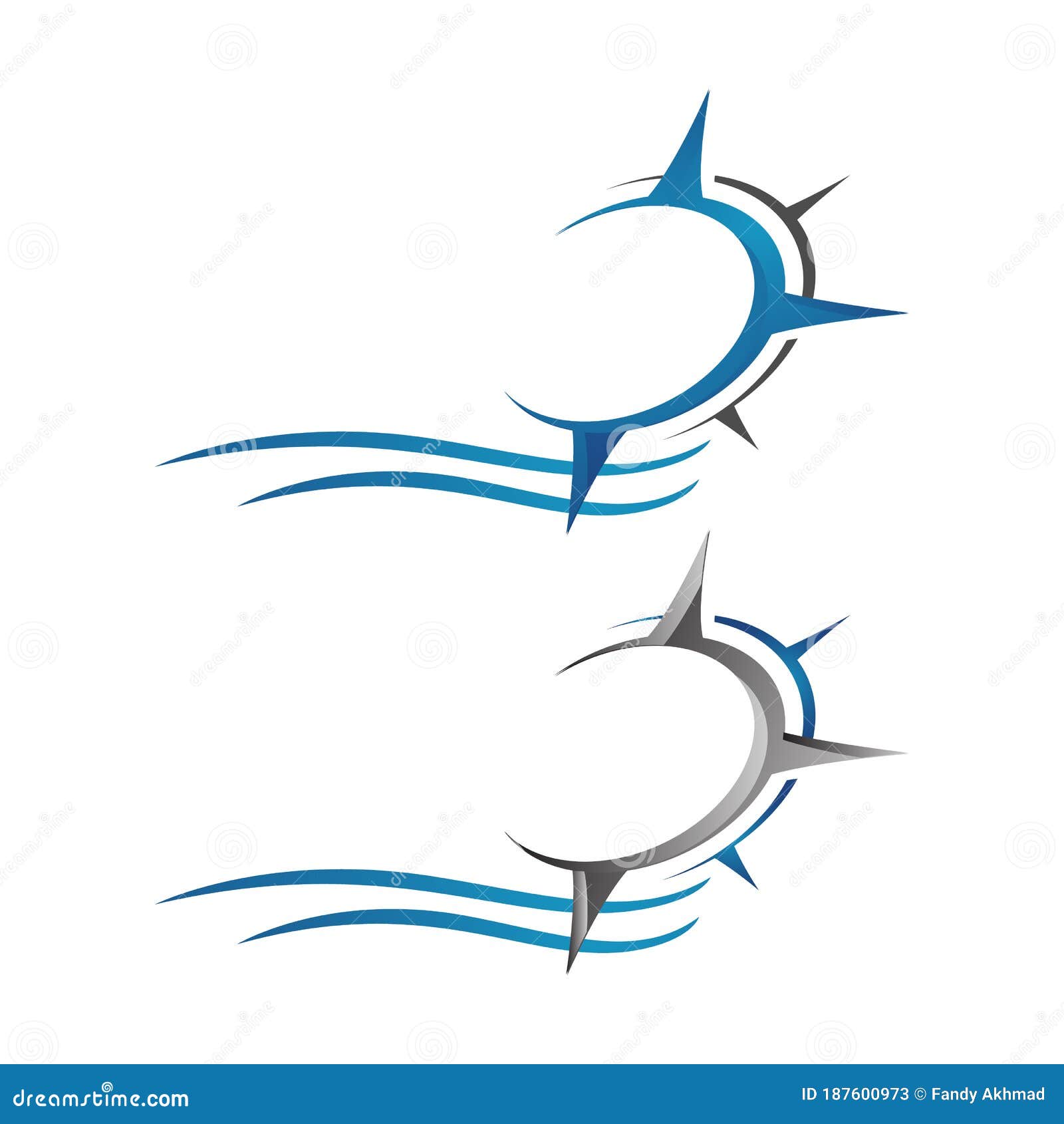 Stylish Star Compass Logo Design Vector for Nautical Concept Template ...