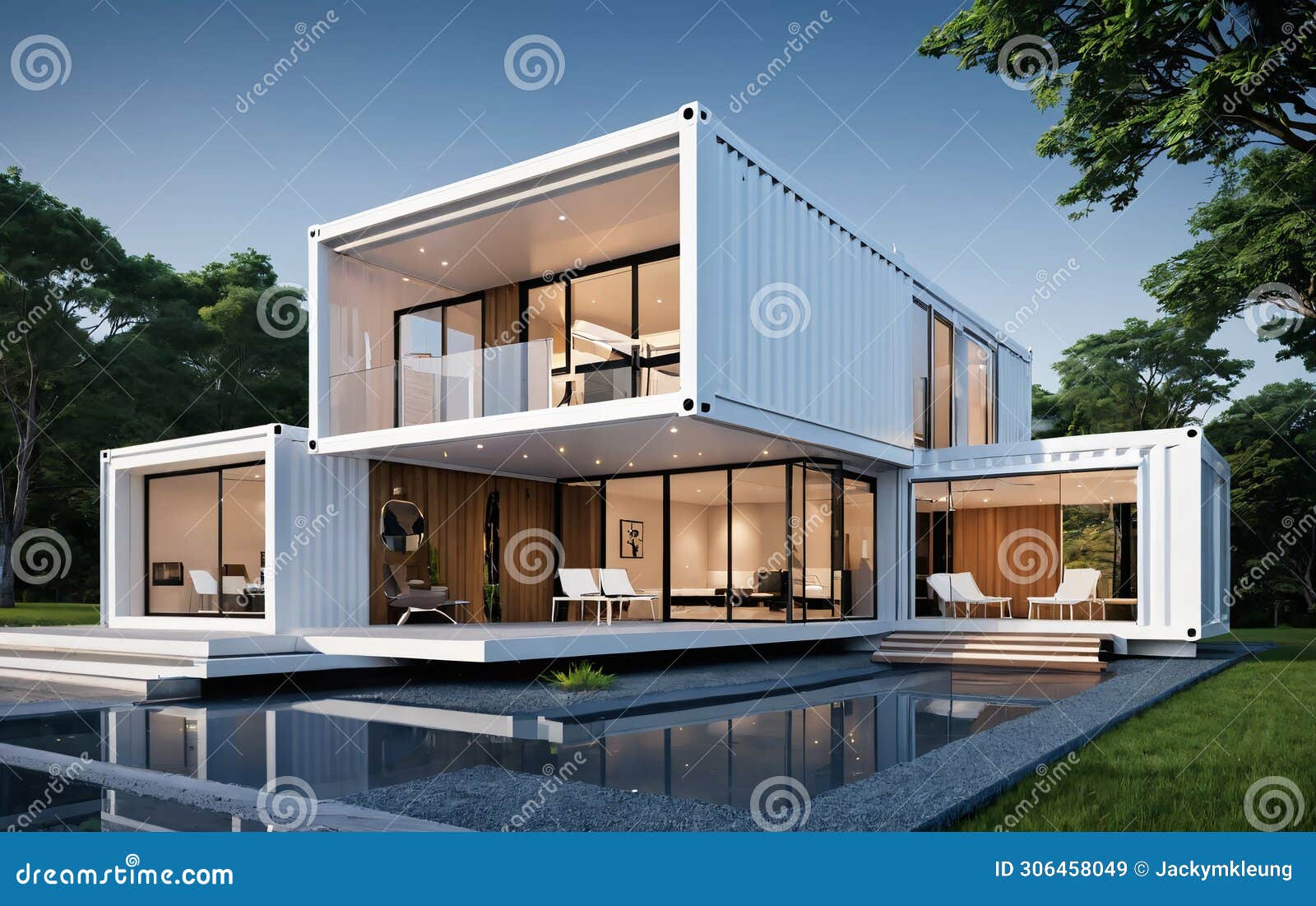 Custom Shipping Container Home Modern Architectural Design Stock ...