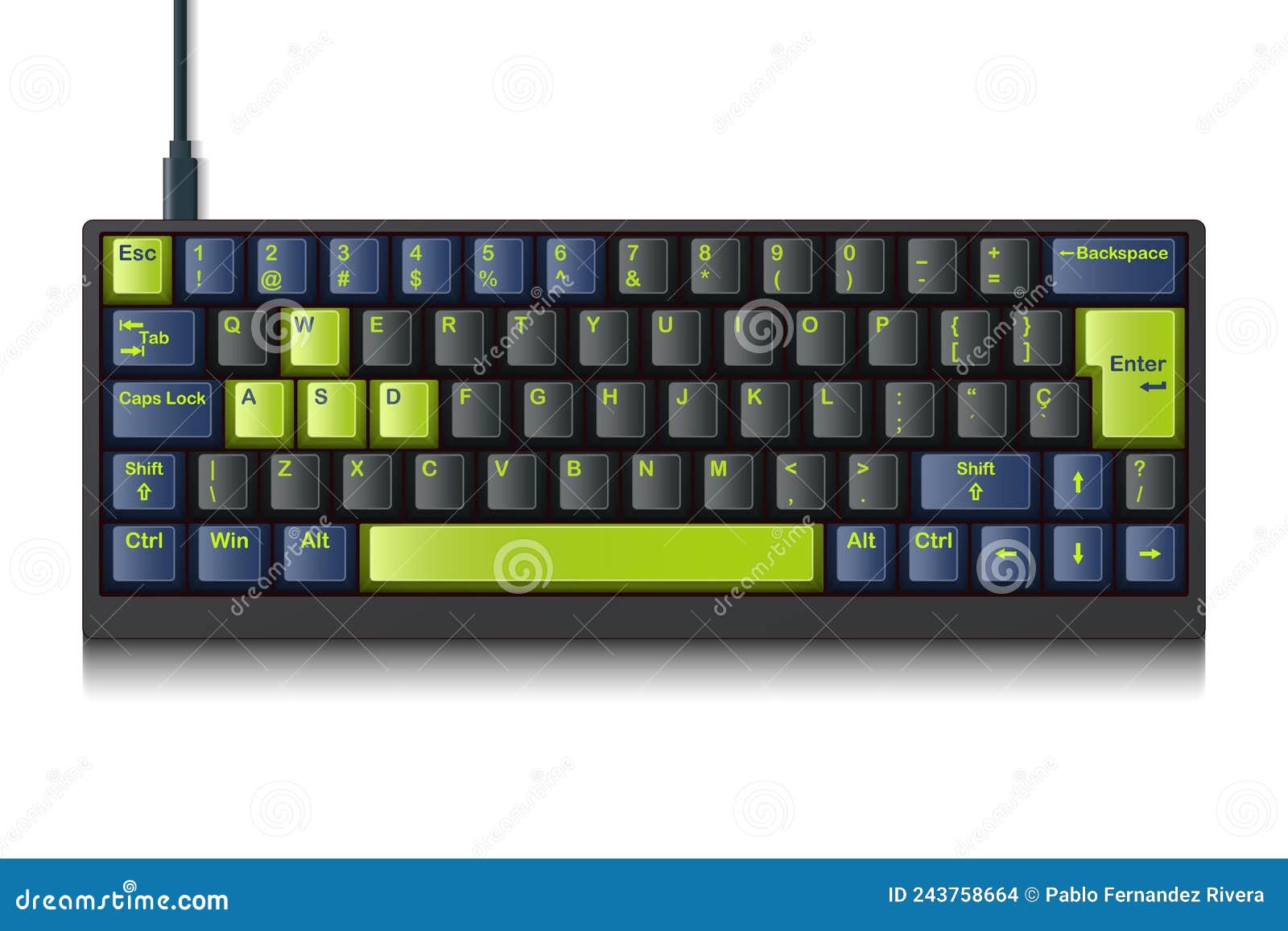 RGB Gaming Keyboard On Circuit Board Background Stock Image ...