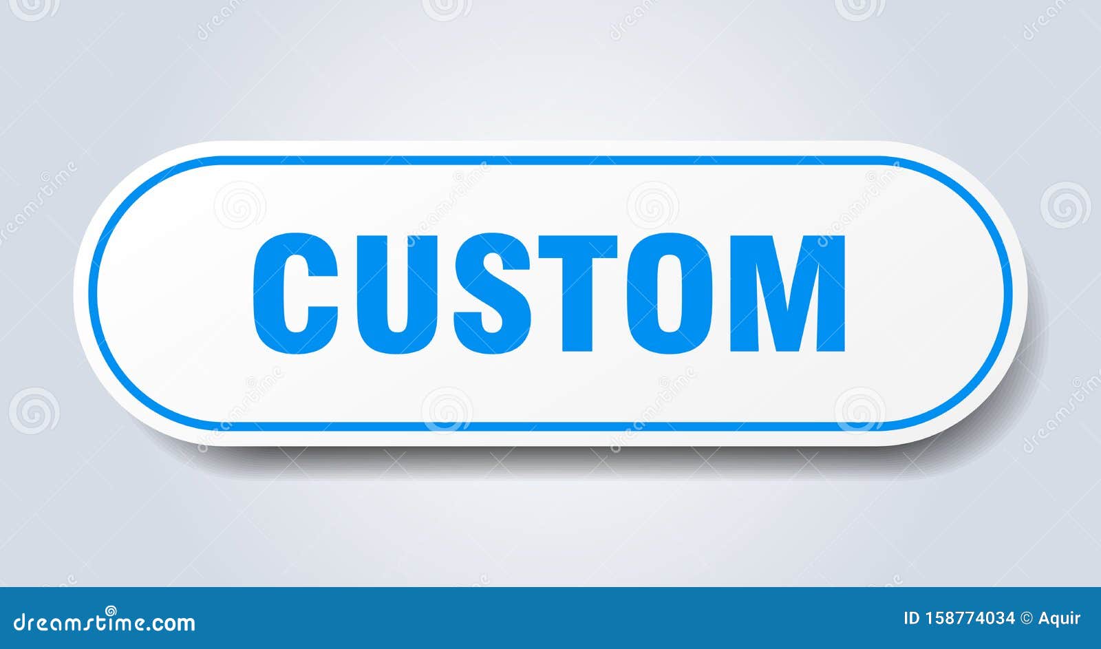 Custom sticker. stock vector. Illustration of button - 158774034