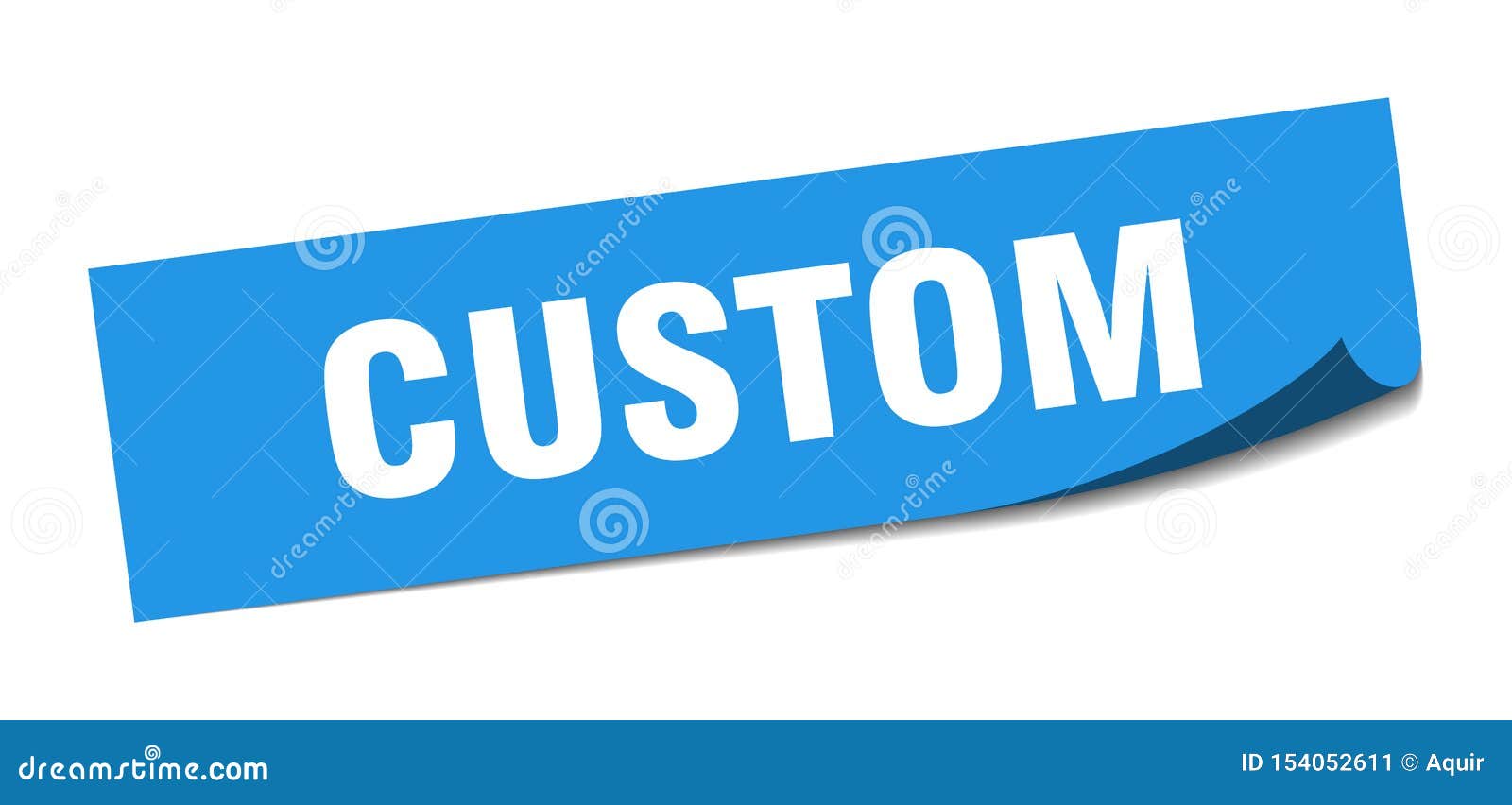 Custom sticker. stock vector. Illustration of blue, badge - 154052611