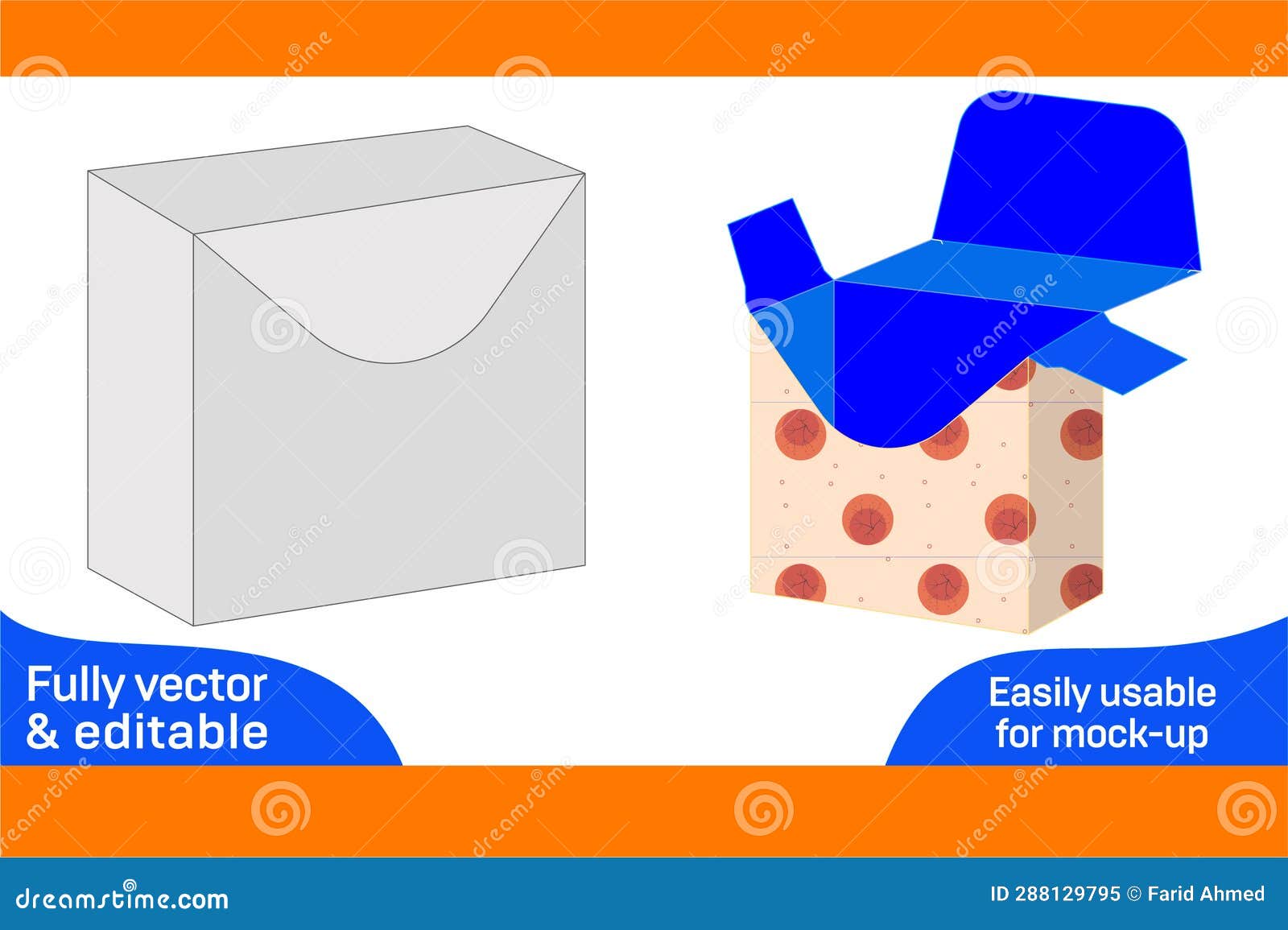 Custom Straight Tuck End Box Packaging Dieline Template and 3d Box ...