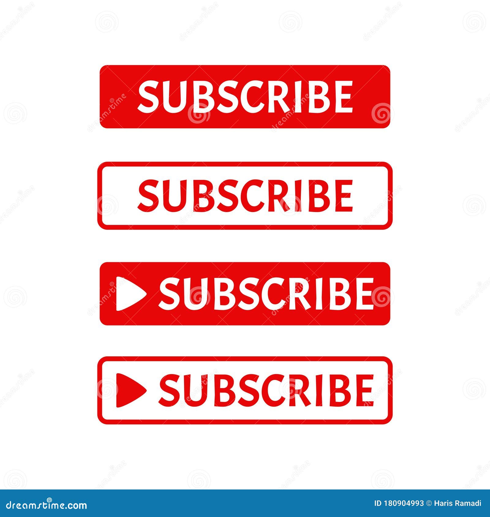 Custom Subscribe Button for Your Channel Stock Vector - Illustration of ...
