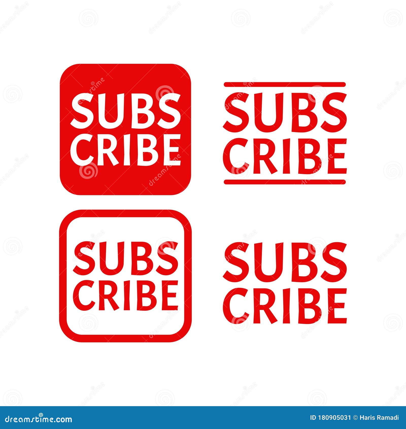Custom Subscribe Button for Your Channel Stock Vector - Illustration of ...