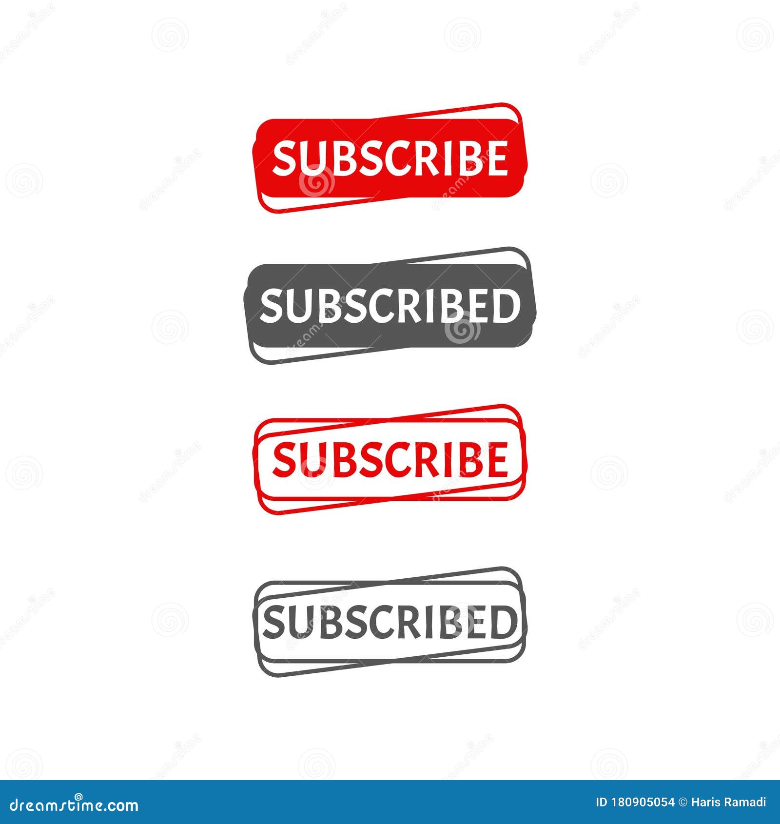 Custom Subscribe Button for Your Channel Stock Vector - Illustration of ...