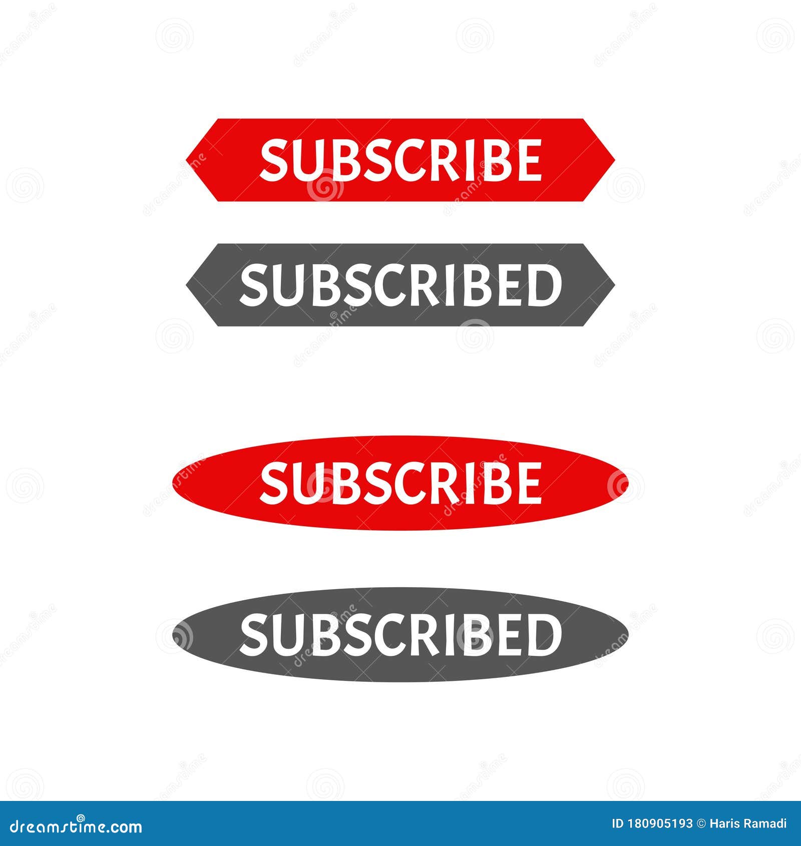 Custom Subscribe Button for Your Channel Stock Vector - Illustration of ...
