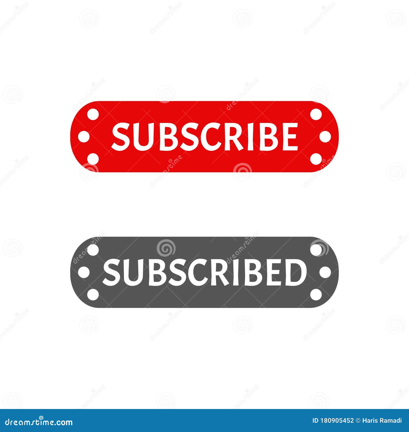 Custom Subscribe Button for Your Channel Stock Vector - Illustration of ...