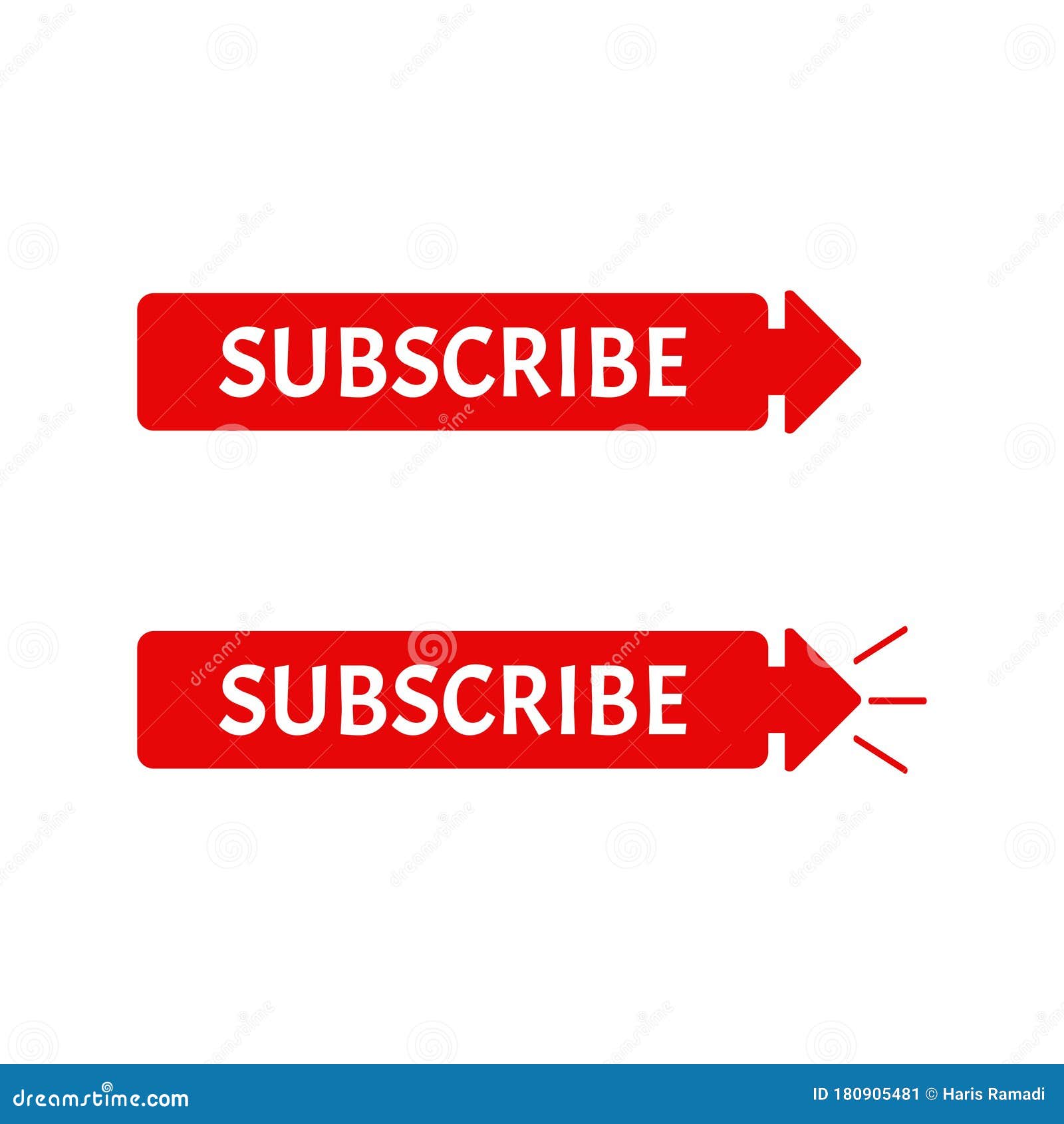Custom Subscribe Button for Your Channel Stock Vector - Illustration of ...