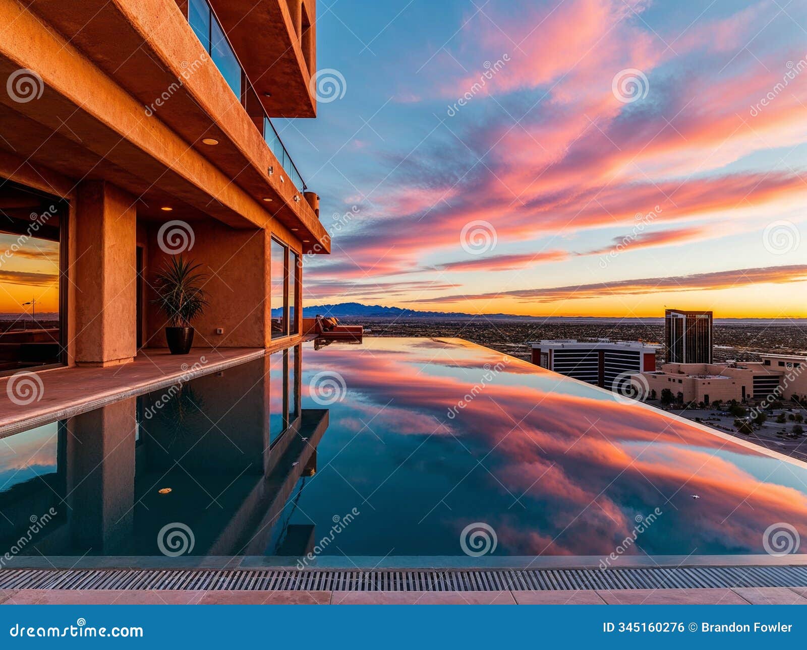 Custom Swimming Pool Design Stock Photo - Image of cascading, infinity ...