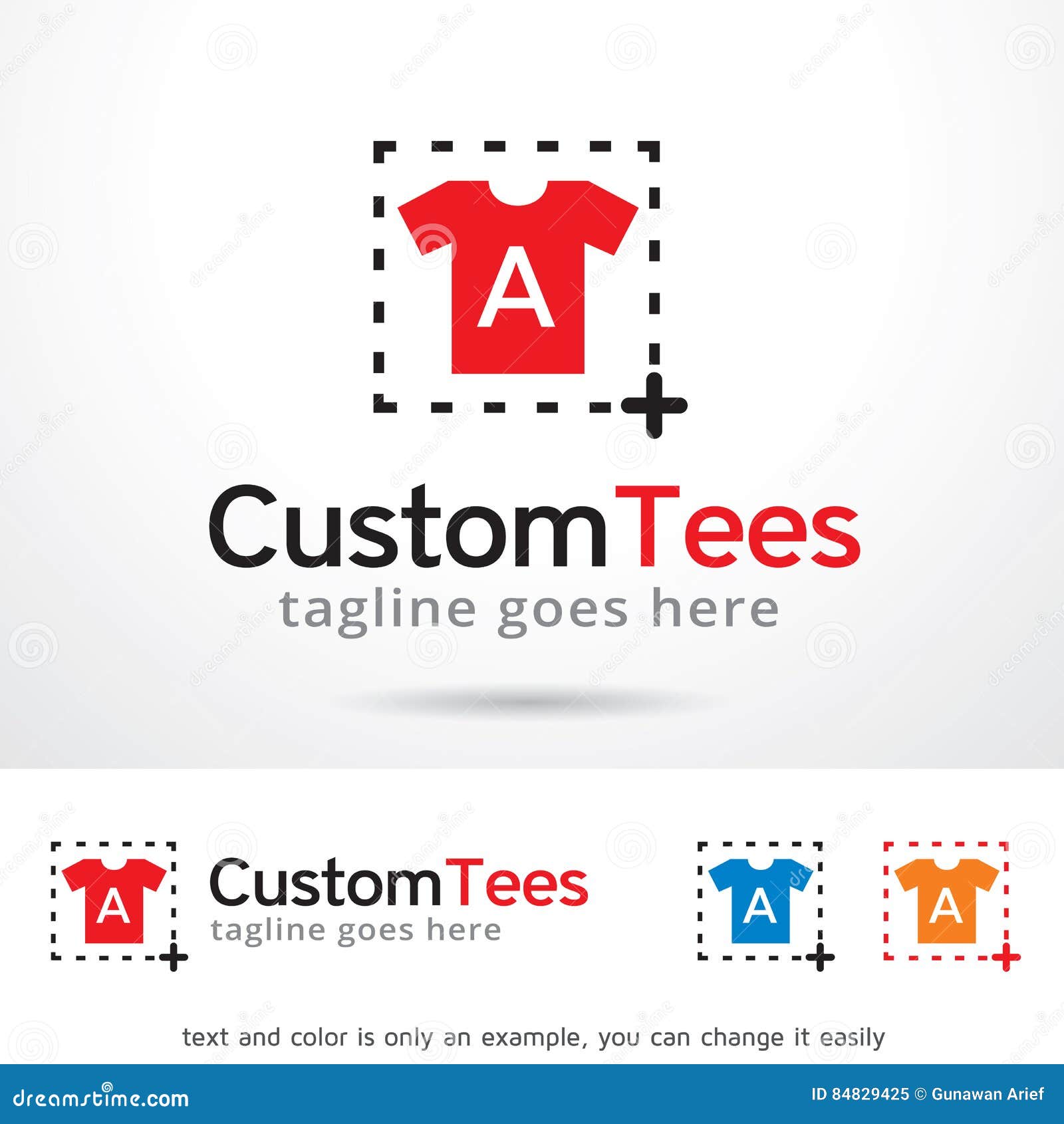 Custom Tees Logo Template Design Vector Stock Vector - Illustration of ...