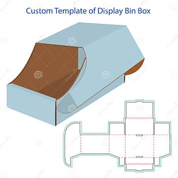Custom Template of Display Bin Box Stock Illustration - Illustration of ...