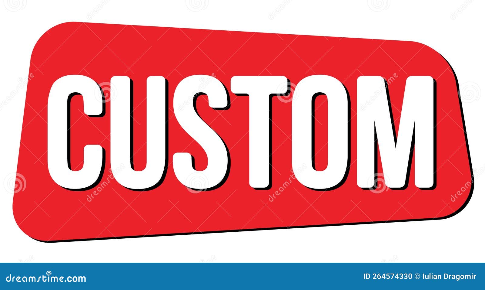 CUSTOM Text on Red Trapeze Stamp Sign Stock Illustration - Illustration ...