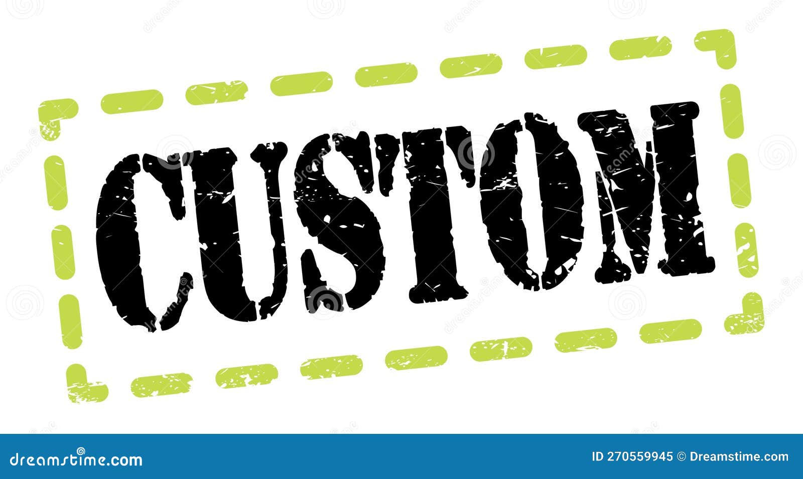 CUSTOM Text Written on Green-black Stamp Sign Stock Illustration ...