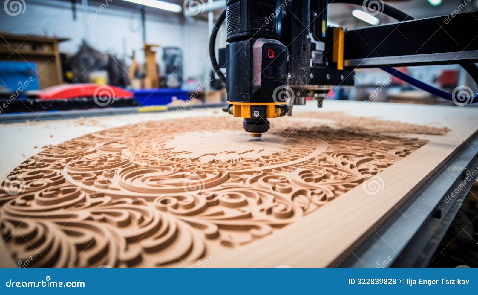 Custom Toy Production Cnc Machine Demonstrating Personalized Object ...