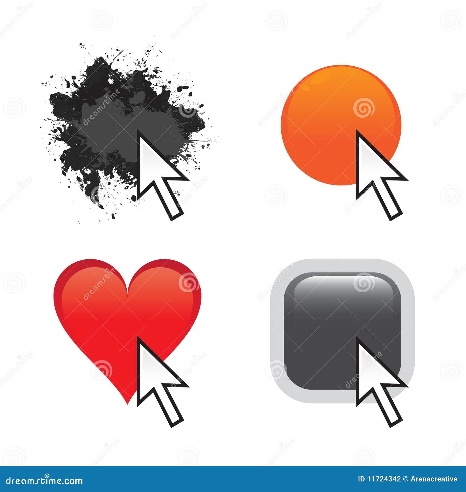 Custom Web Icons stock vector. Illustration of site, mouse - 11724342