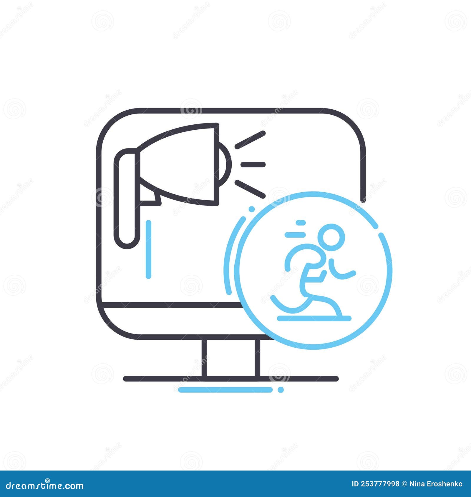 Customer Activation Line Icon, Outline Symbol, Vector Illustration ...