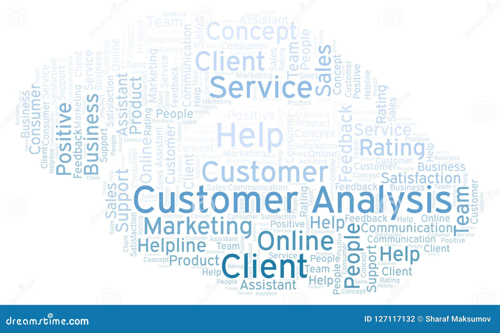 Customer Analysis Word Cloud. Stock Illustration - Illustration of text ...