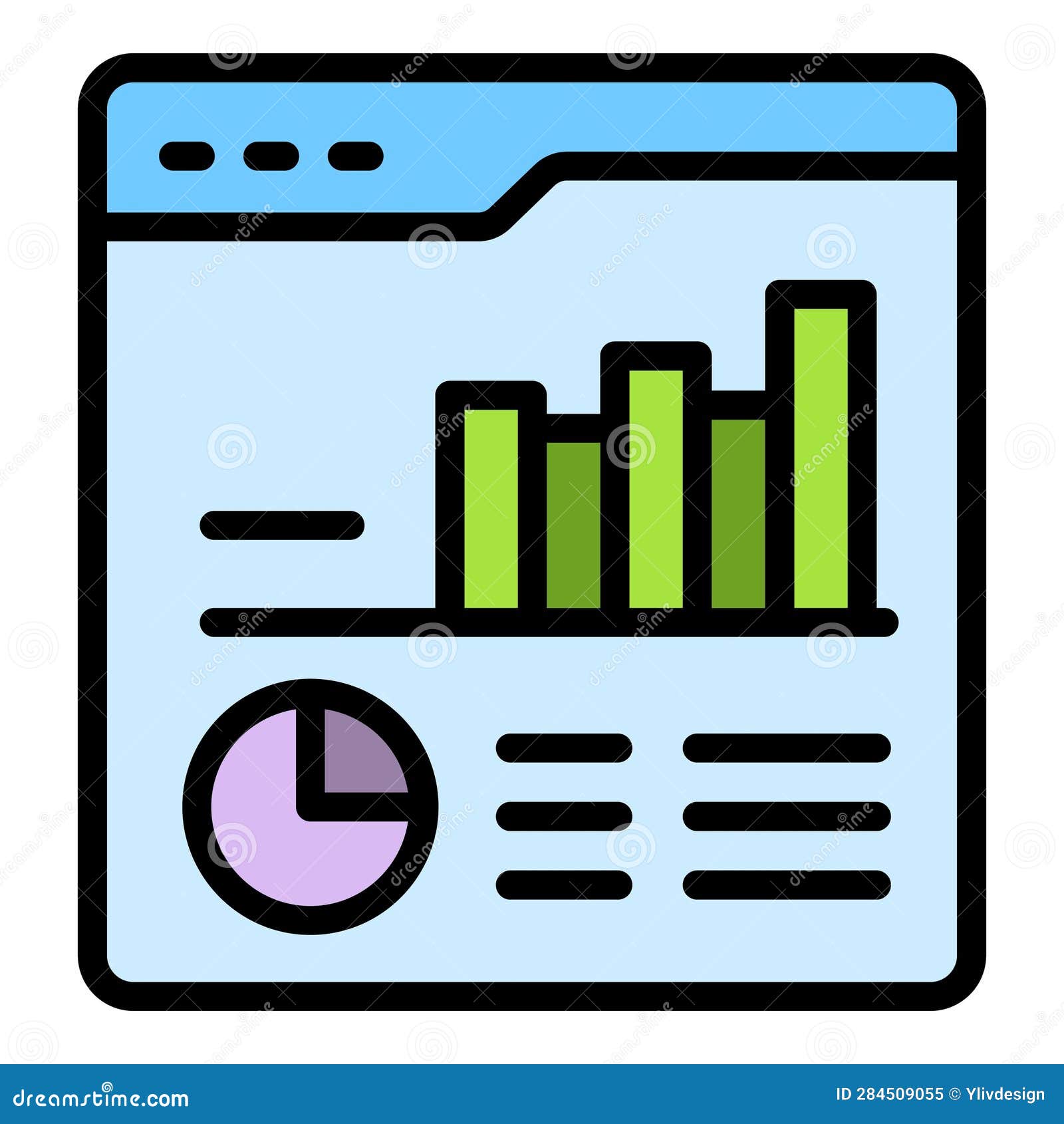 Customer Analytics Icon Vector Flat Stock Illustration - Illustration ...