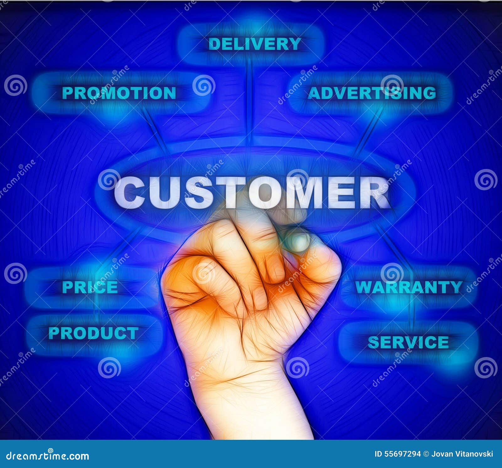 Customer approach stock illustration. Illustration of warranty - 55697294