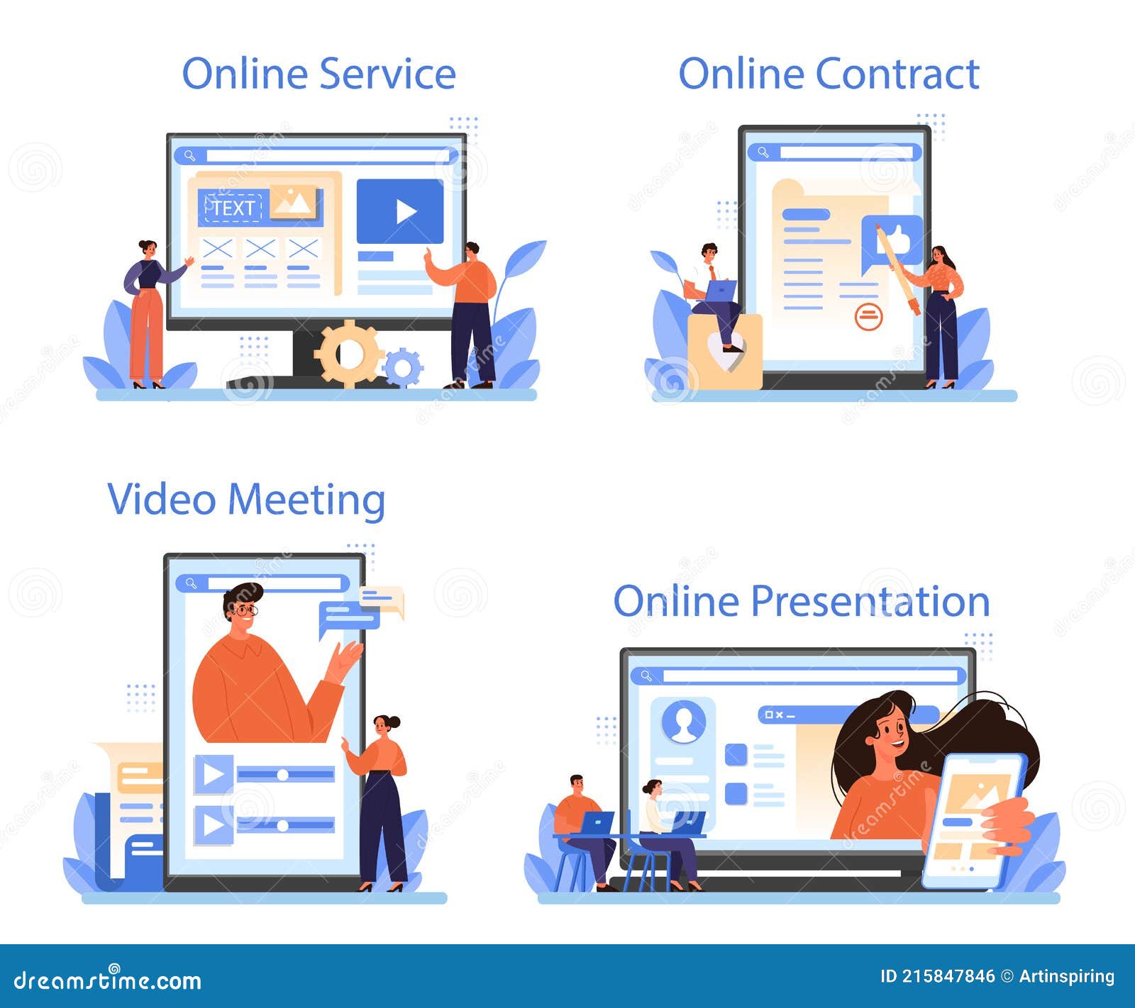 Customer Approval Online Service or Platform Set. Marketing Program ...