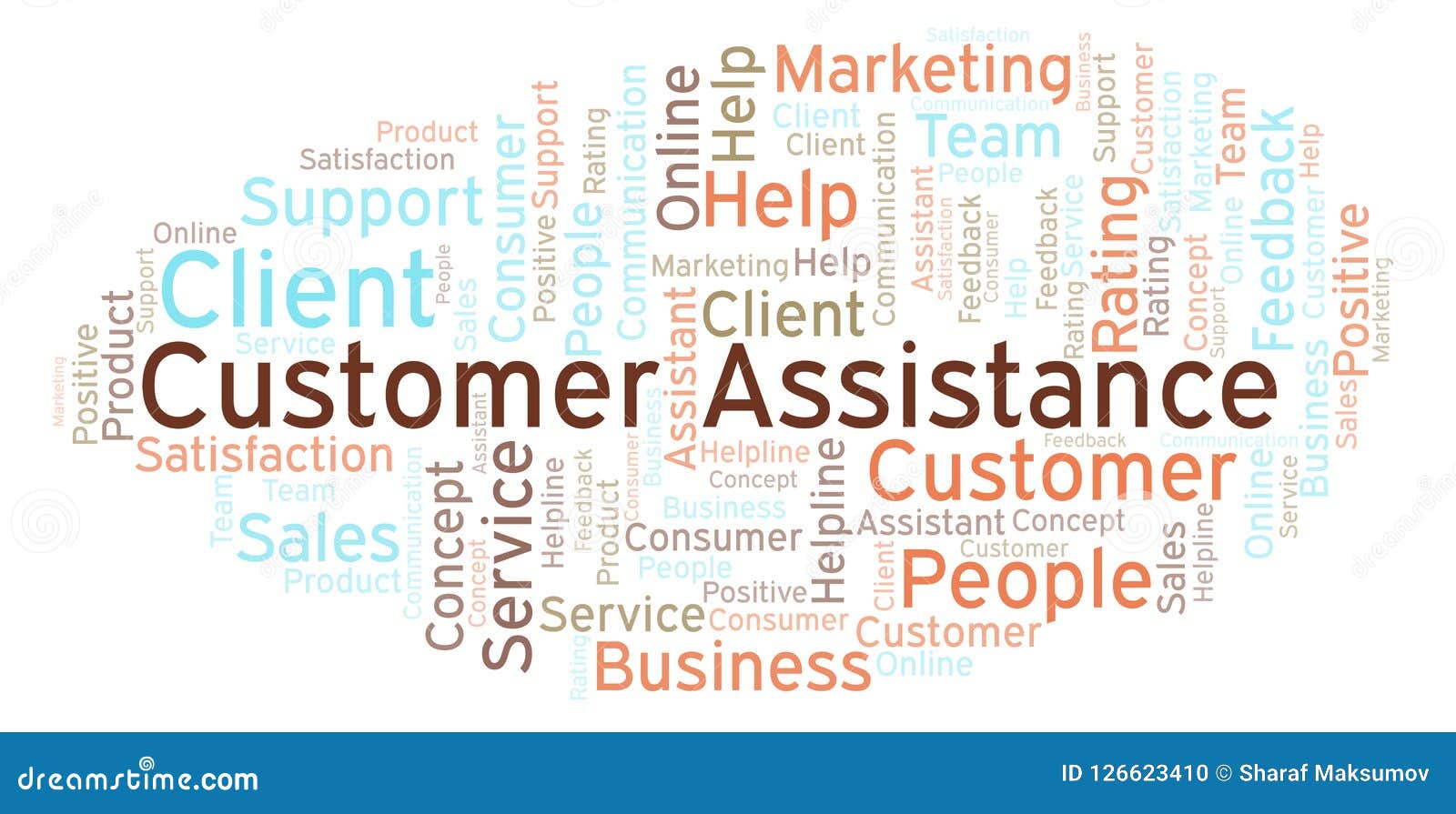 Customer Assistance Word Cloud. Stock Illustration - Illustration of ...