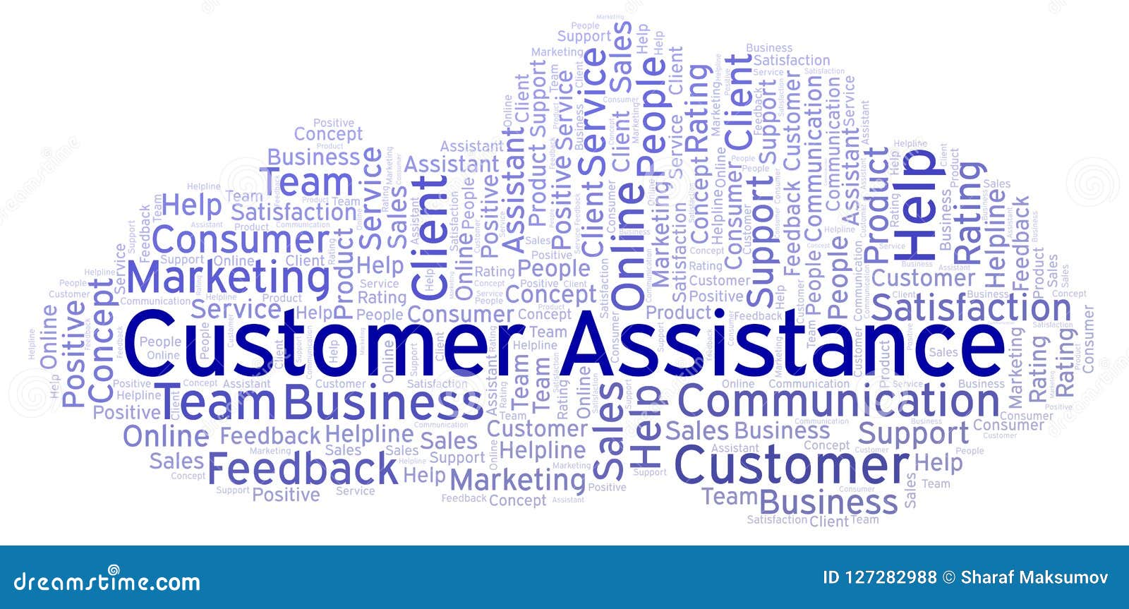 Customer Assistance Word Cloud. Stock Illustration - Illustration of ...