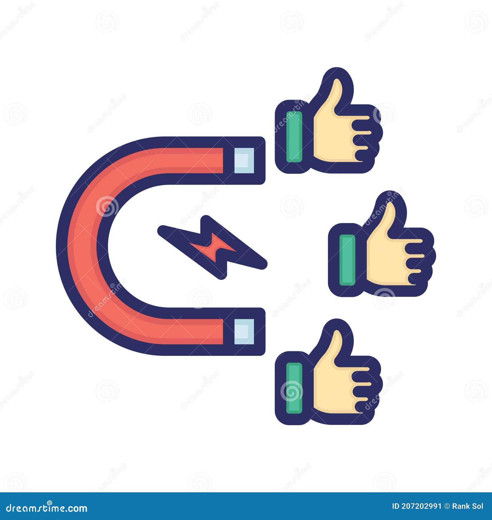 Customer Attraction Fully Editable Vector Icons Stock Vector ...