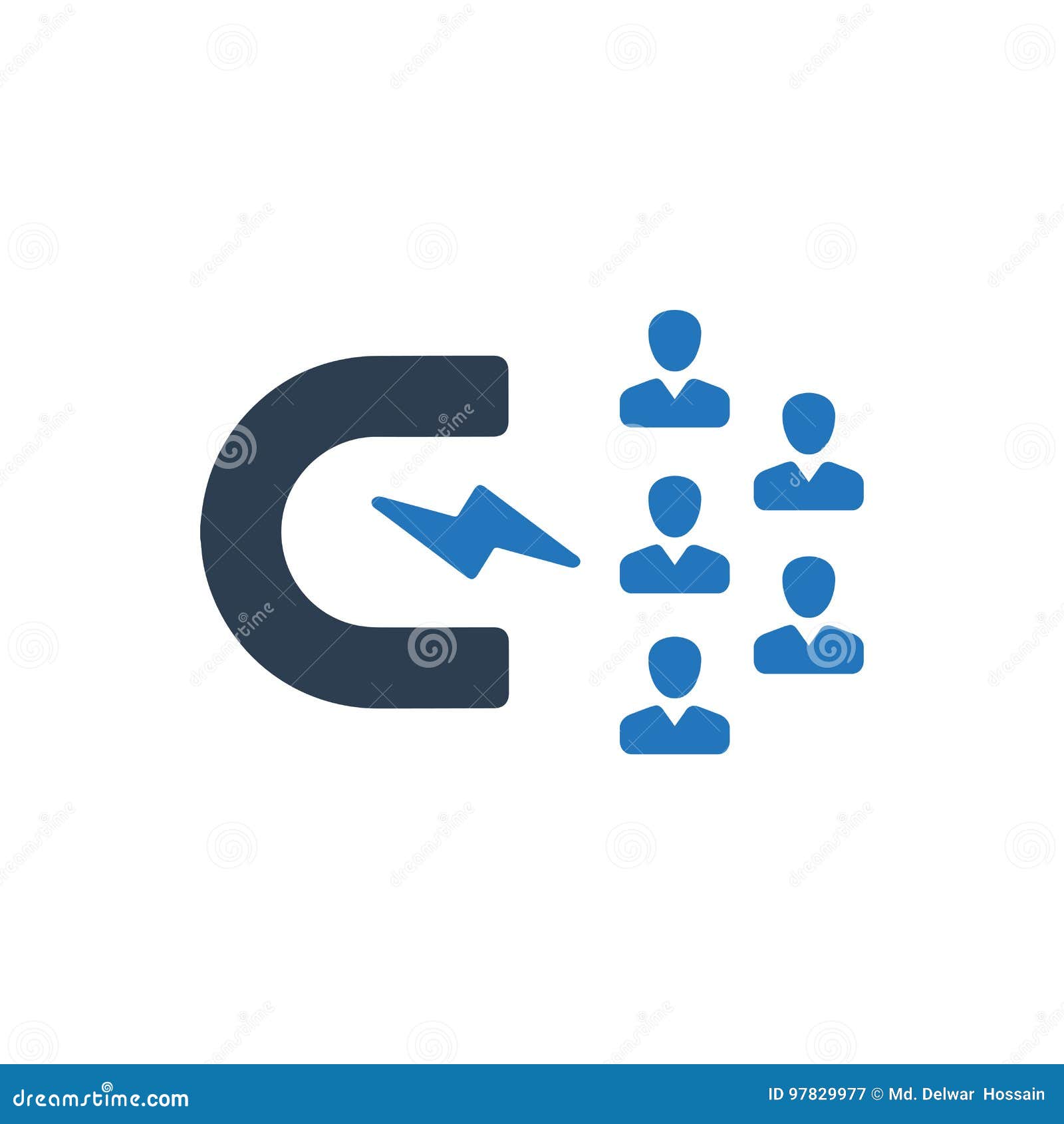 Customer Attraction Icon stock vector. Illustration of vector - 97829977