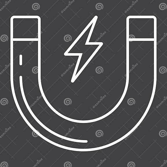 Customer Attraction Line Icon, Business and Magnet Stock Vector ...