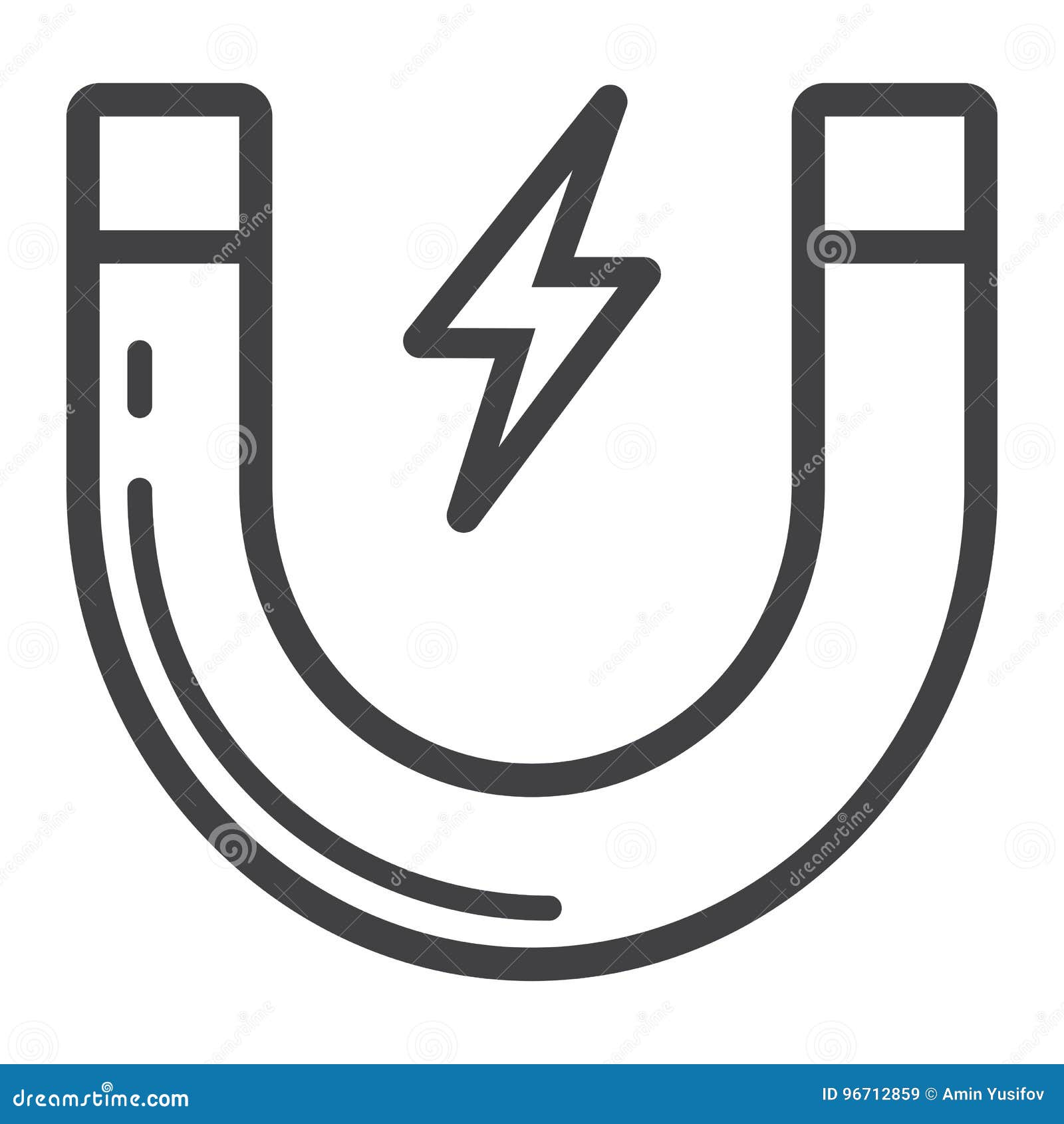 Customer Attraction Line Icon, Business and Magnet Stock Vector ...