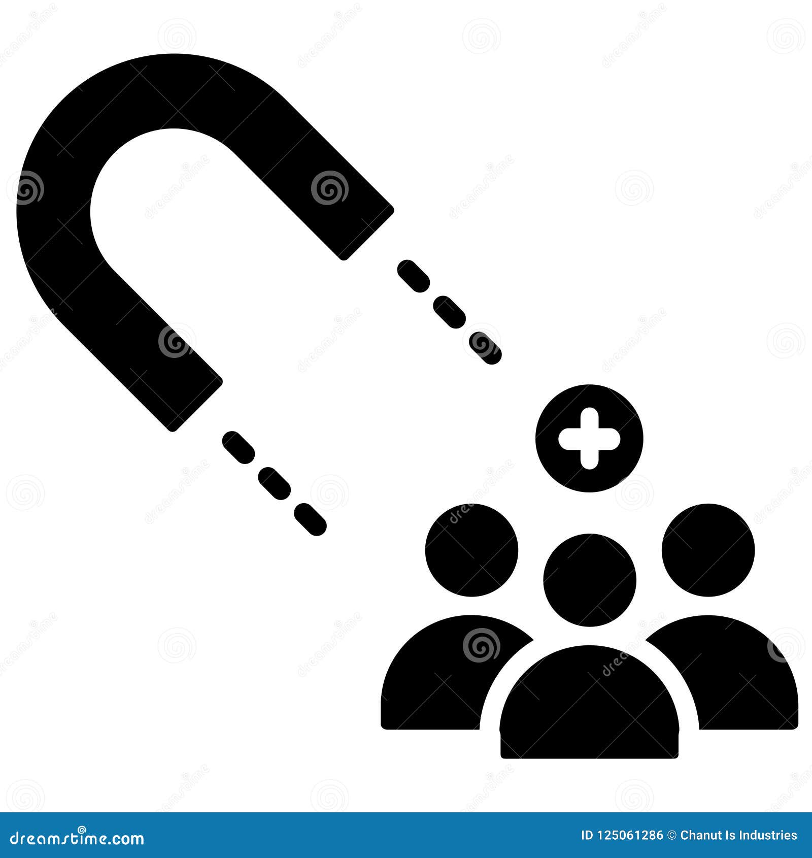 Customer Attraction Solid Illustration Stock Vector - Illustration of ...