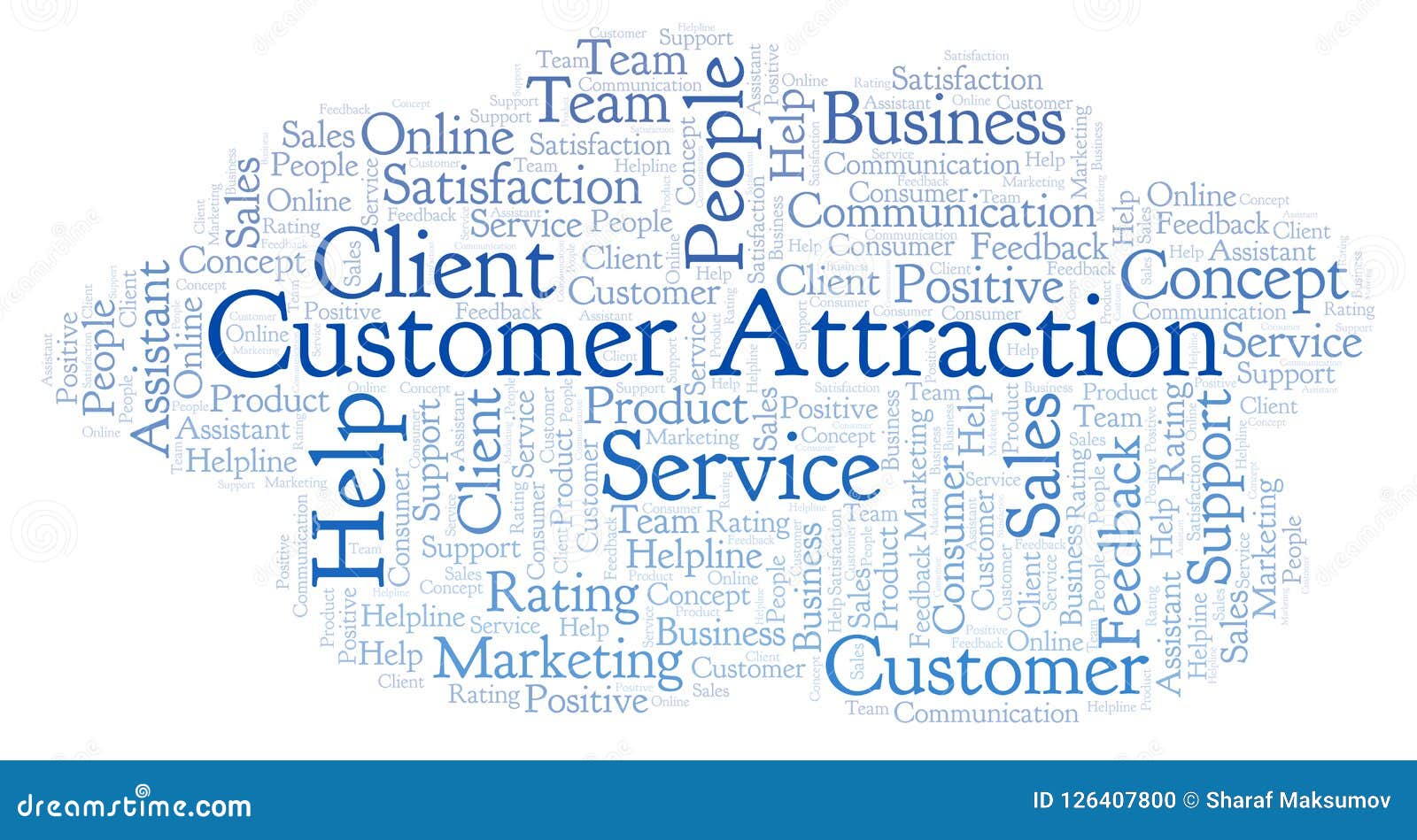 Customer Attraction Word Cloud. Stock Illustration - Illustration of ...