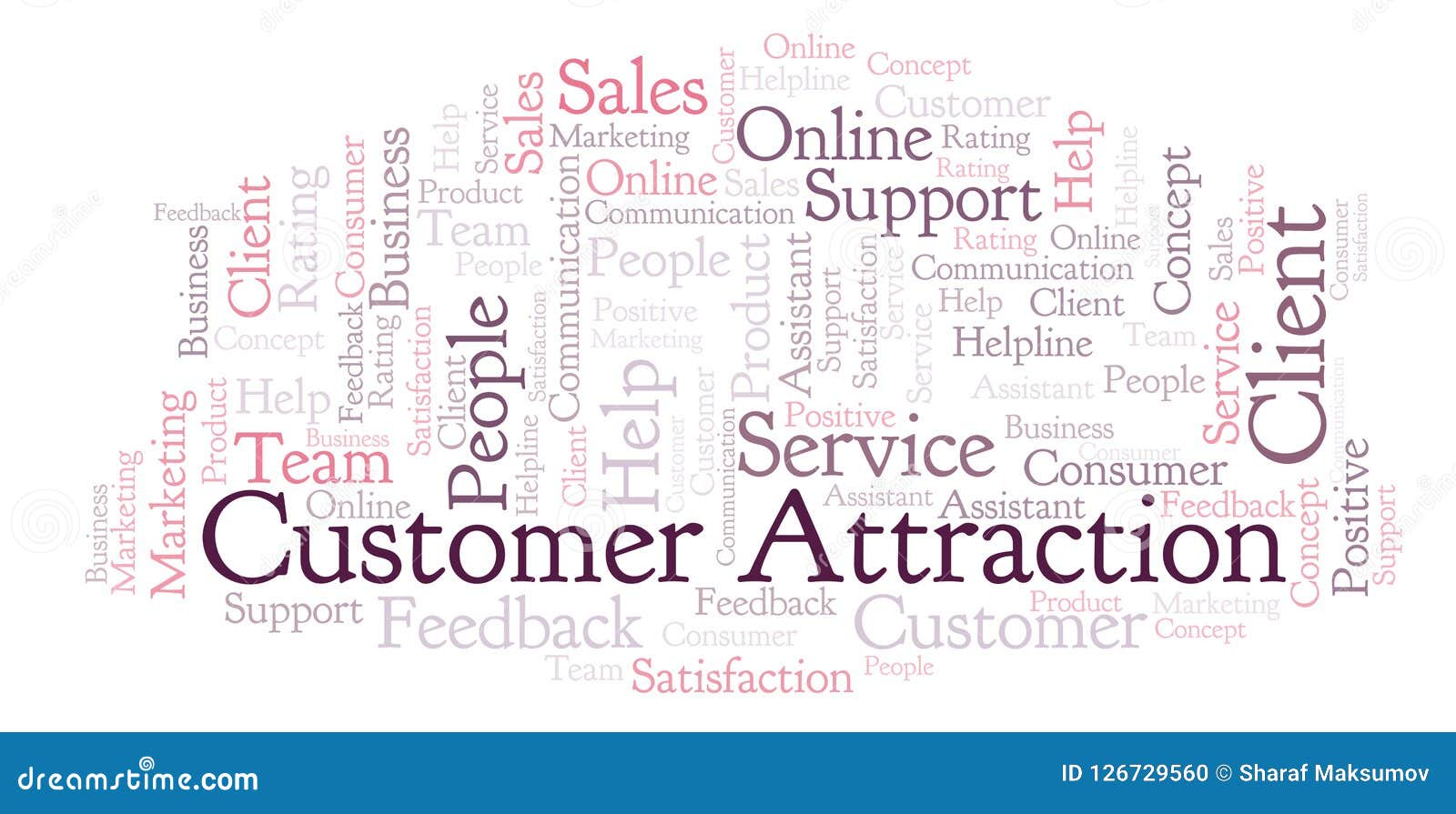 Customer Attraction Word Cloud. Stock Illustration - Illustration of ...