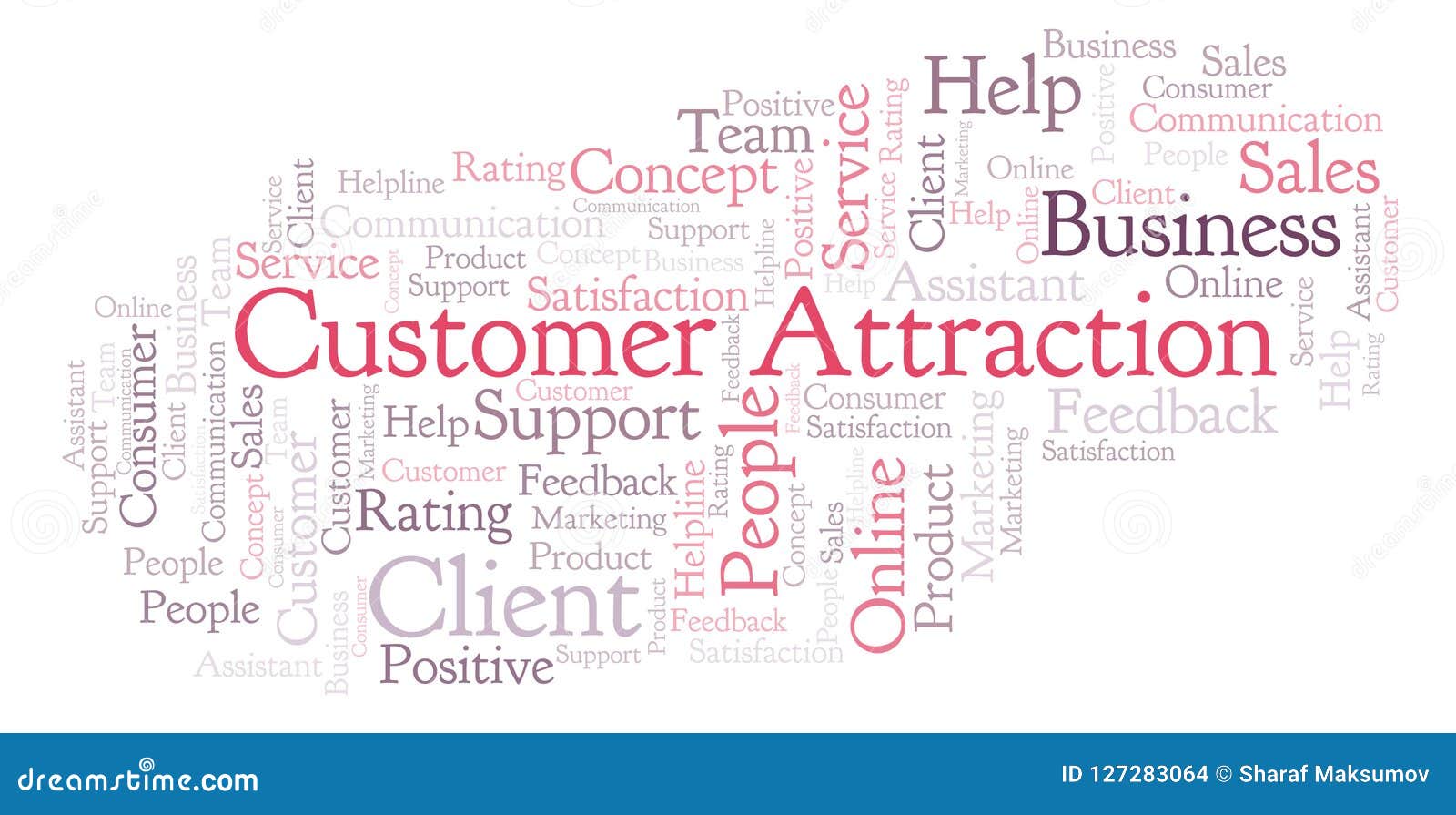 Customer Attraction Word Cloud. Stock Illustration - Illustration of ...