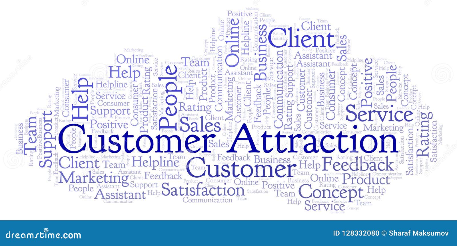 Customer Attraction Word Cloud. Stock Illustration - Illustration of ...