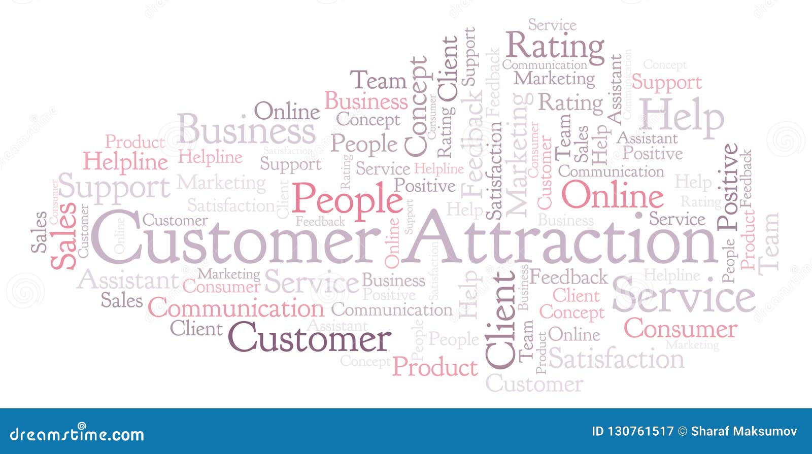 Customer Attraction Word Cloud. Stock Illustration - Illustration of ...