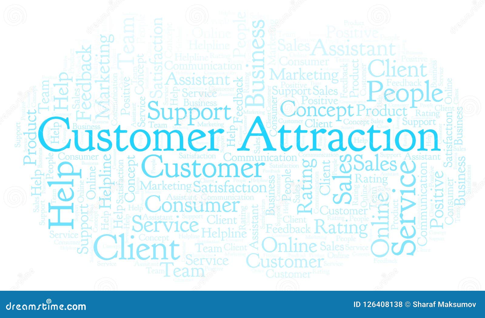 Customer Attraction Word Cloud. Stock Illustration - Illustration of ...