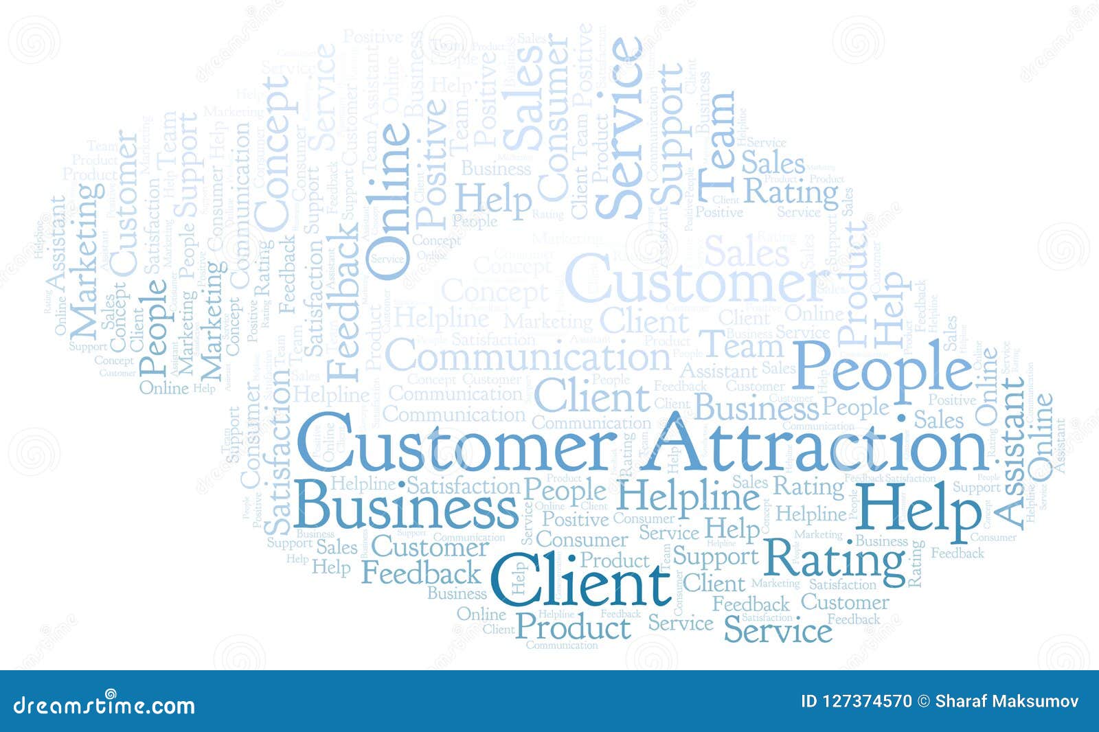 Customer Attraction Word Cloud. Stock Illustration - Illustration of ...